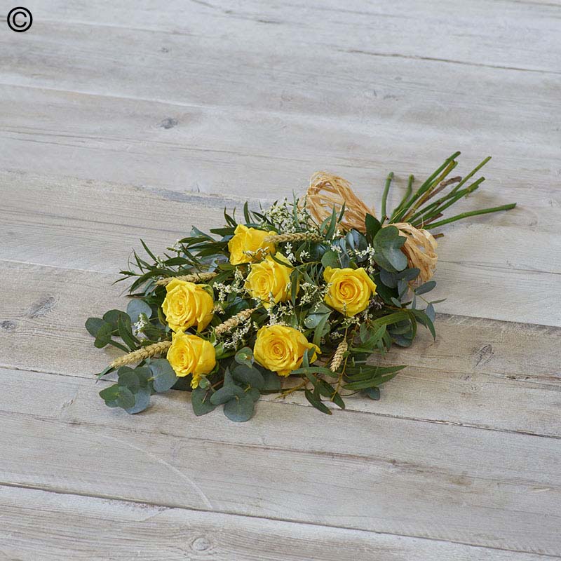 Simple Yellow Rose Sheaf - Hampshire Flower Barn