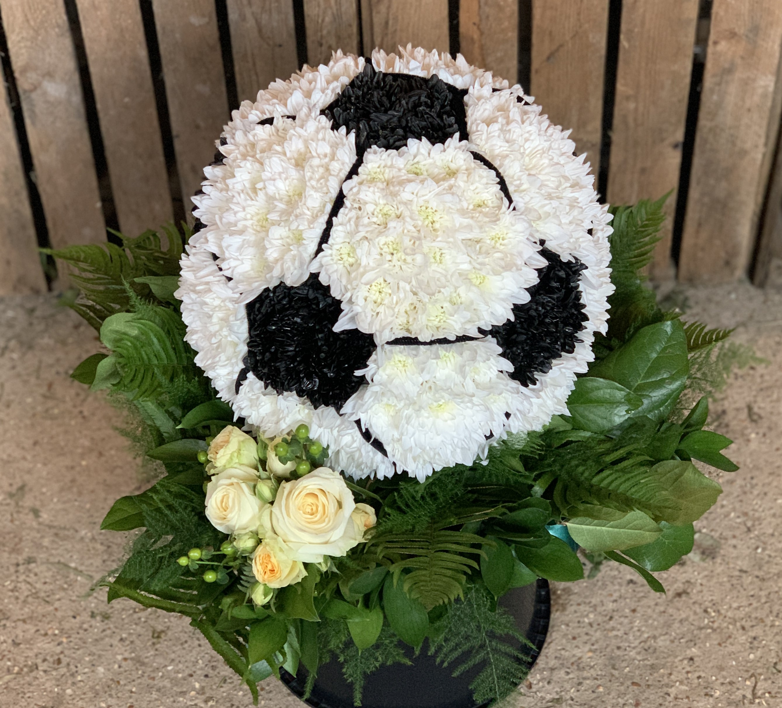 3D Football funeral tribute - Hampshire Flower Barn